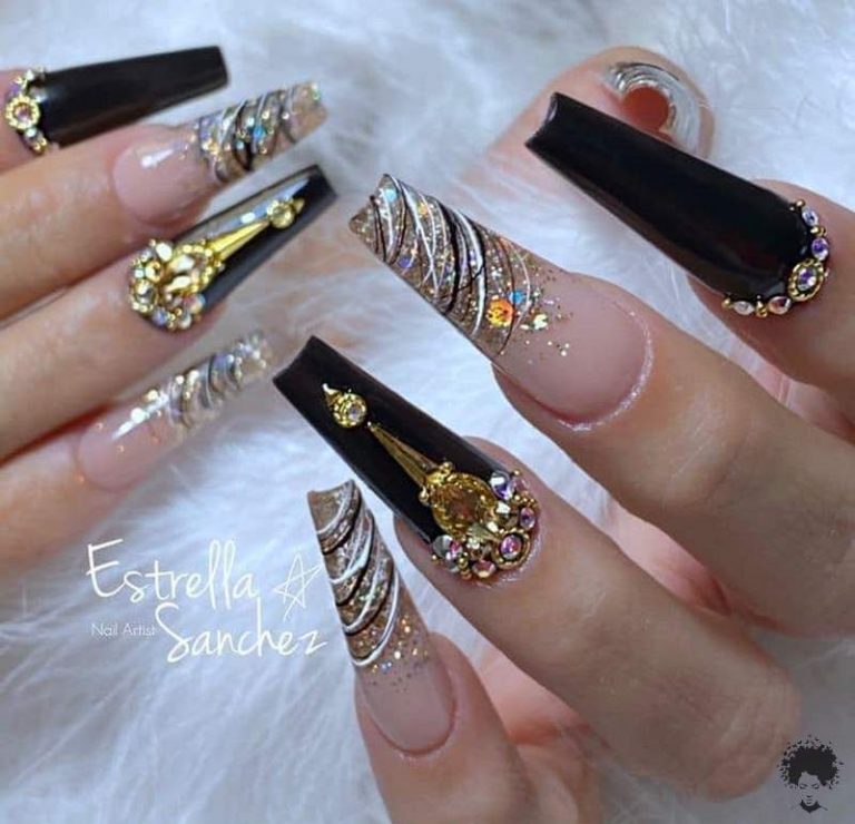 Long Nail Art Designs That Attract Attention With Their Elegances in ...