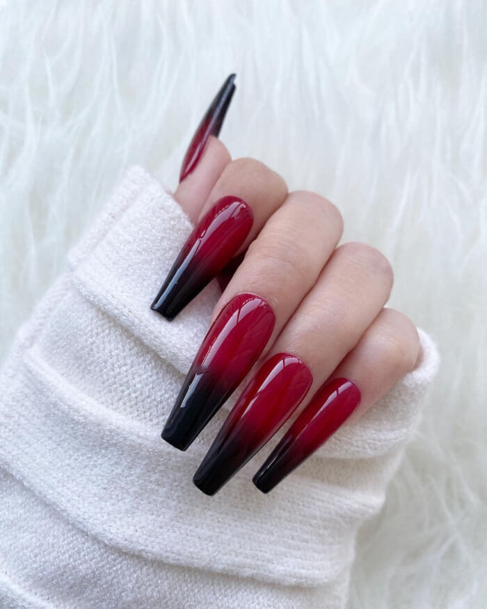 20+ Red Ombre Nail Design Ideas That Will Make You Fall In Love ...