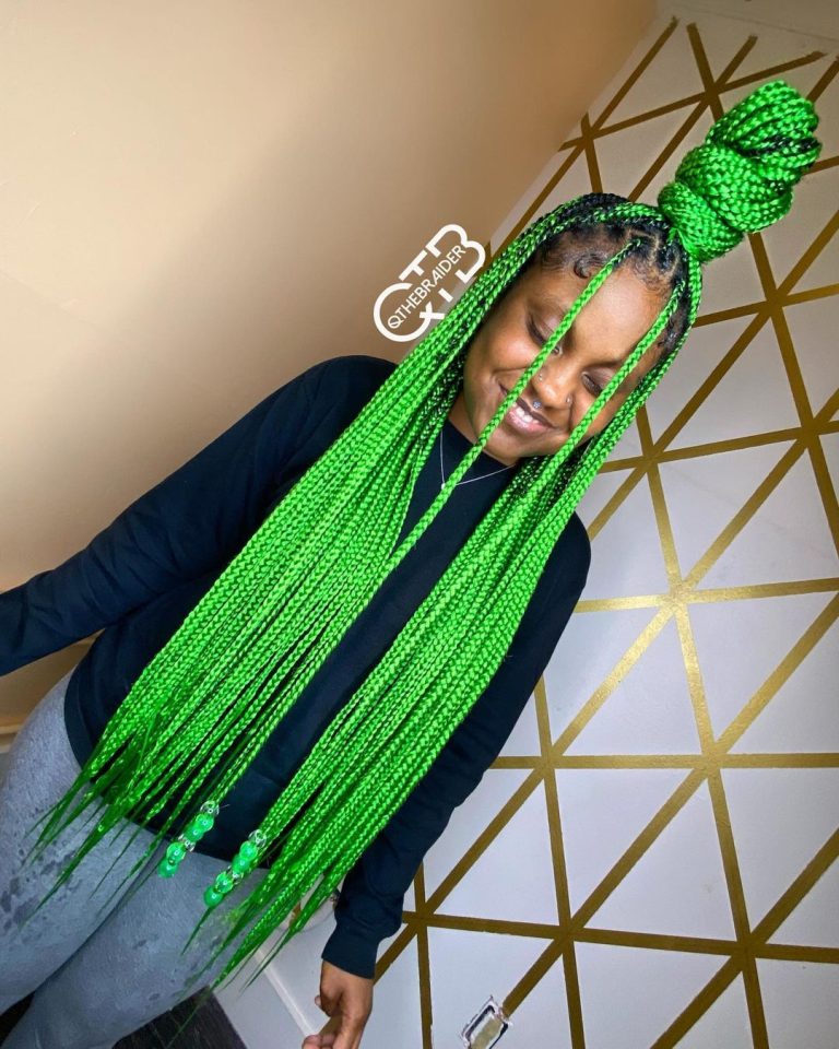 Colored Half Up Half Down Knotless Braid – Fashion Lifestyle Trends