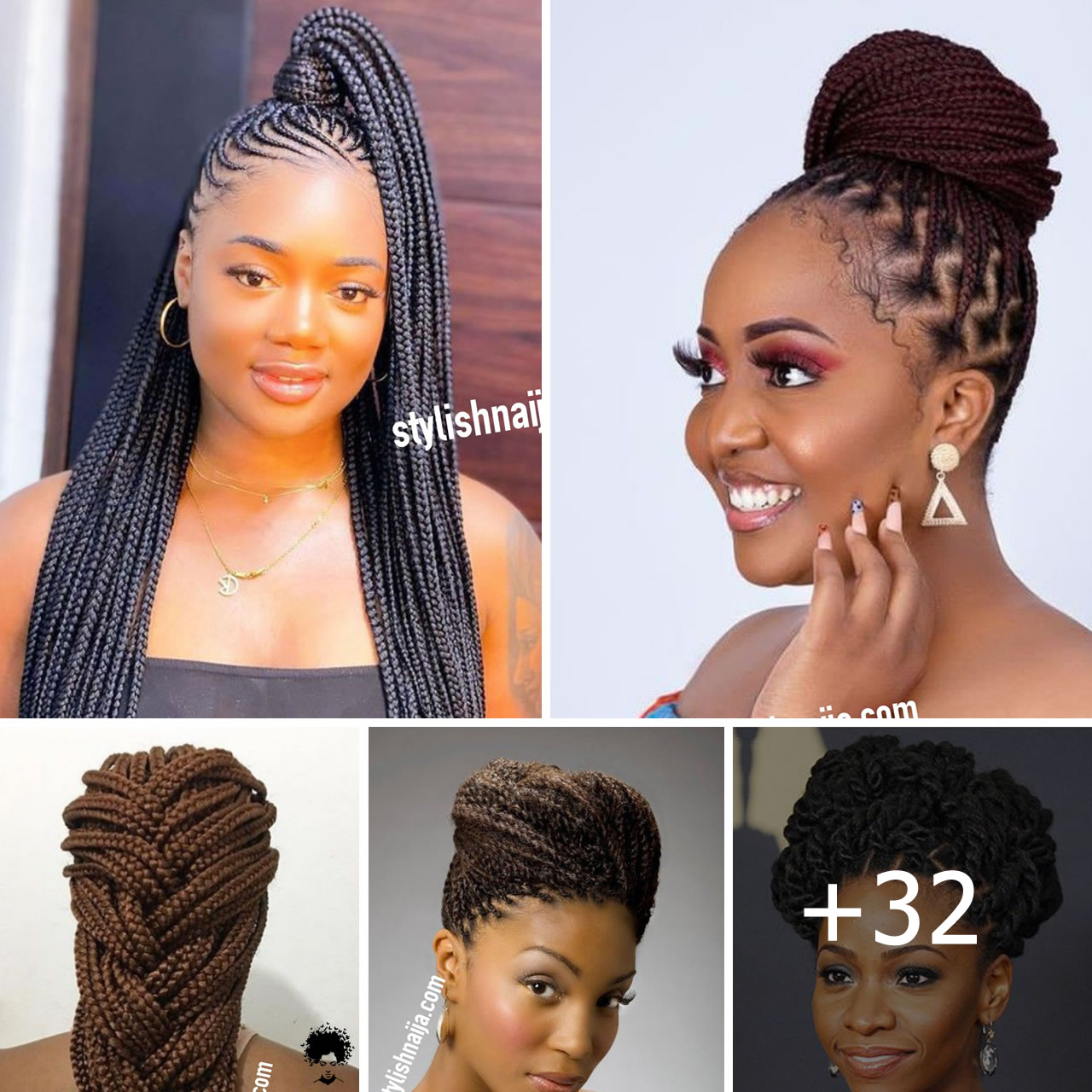 30+ Fascinating Ways To Style/pack Ghana And Box Braids Hairstyles ...