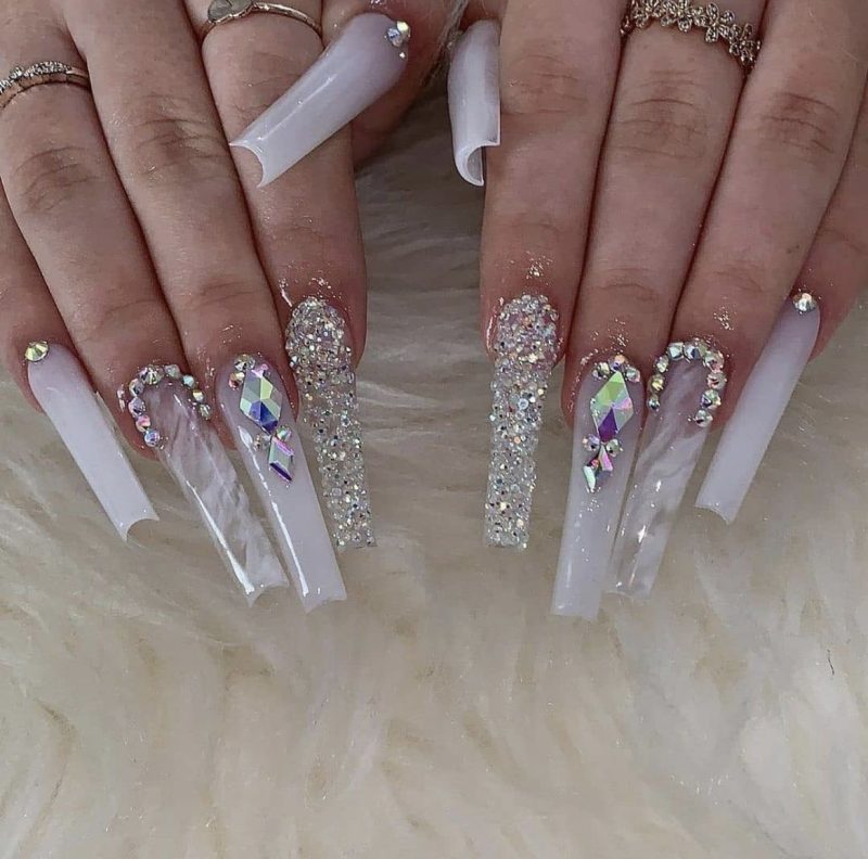 Top 97 Best Clear Blue Nails For Women – Transparent Fingernail Design ...