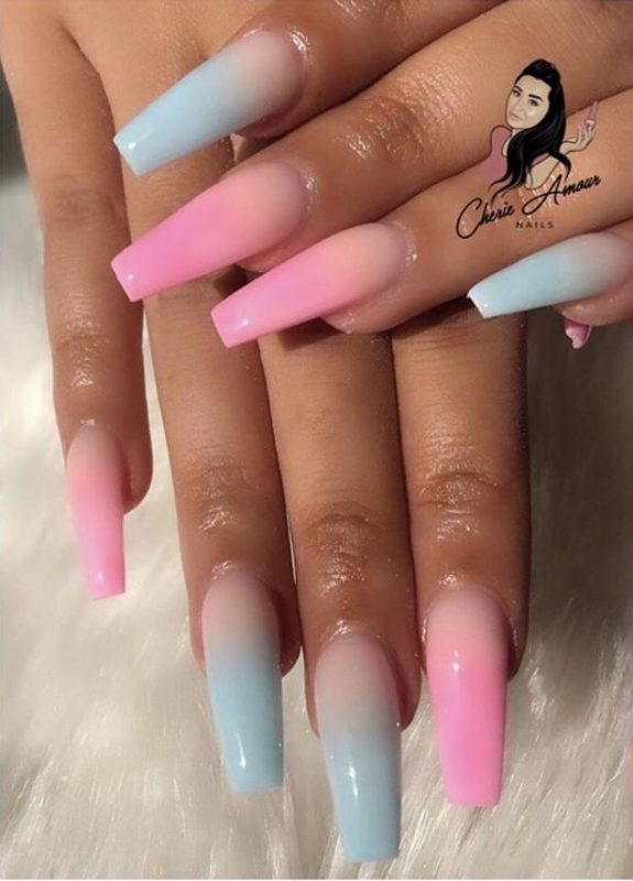 Top 97 Best Clear Blue Nails For Women – Transparent Fingernail Design ...