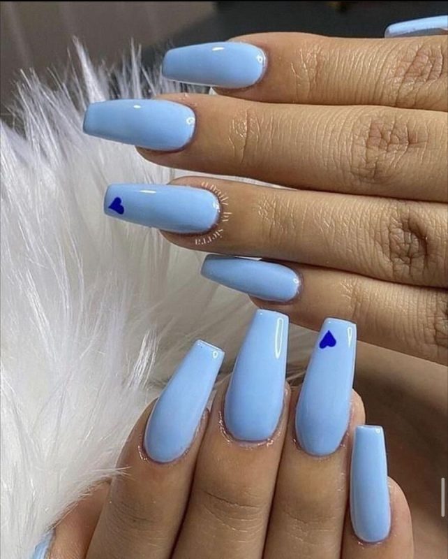 Top 97 Best Clear Blue Nails For Women – Transparent Fingernail Design ...